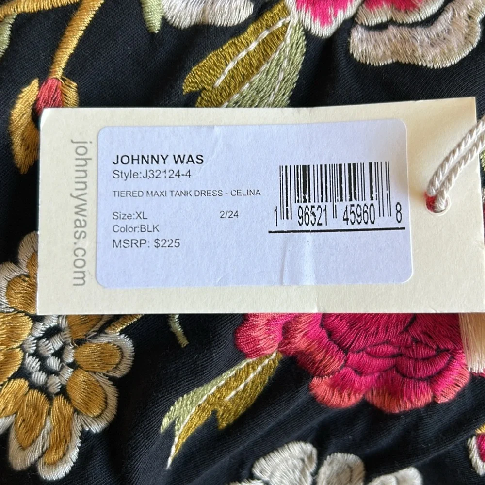 Johnny Was | Dresses | Nwt Johnny Was Celina Tiered Maxi Tank Black ...